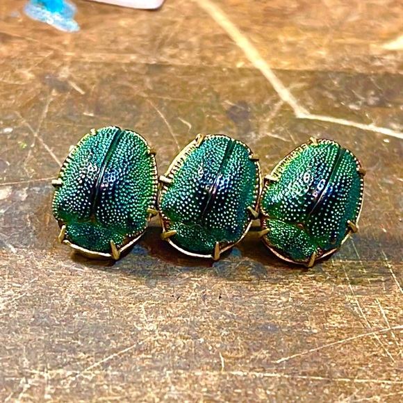 Vintage | Jewelry | Rare Vintage All Natural Scarabs Set In Gold Filled ...